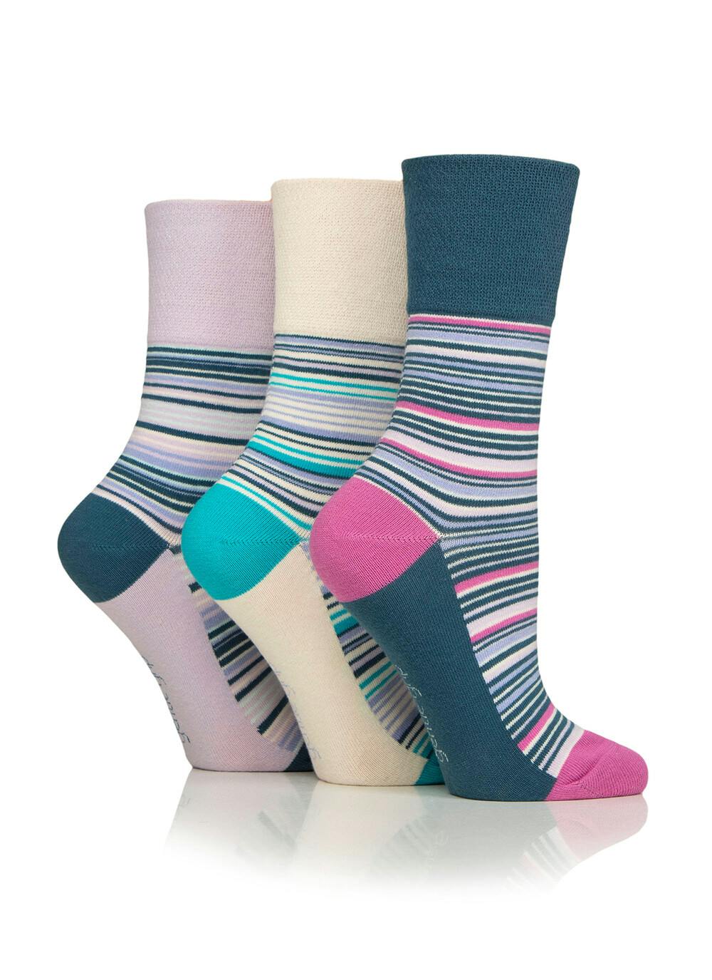 3 Pack Mixed Stripe Socks | EWM