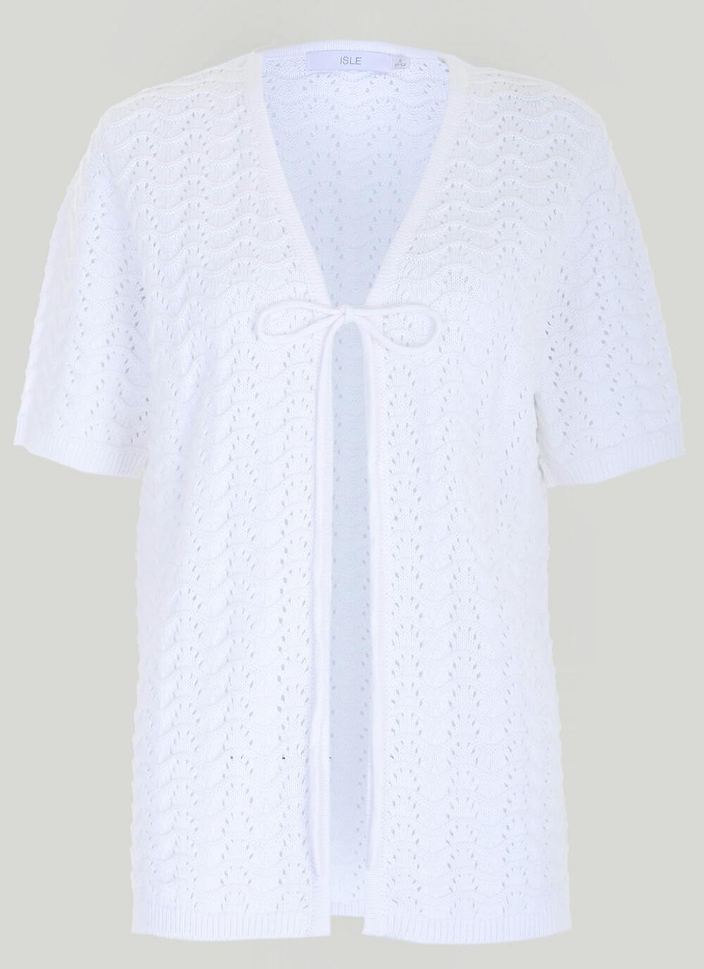Pure Cotton Tie Detail Cardigan | EWM