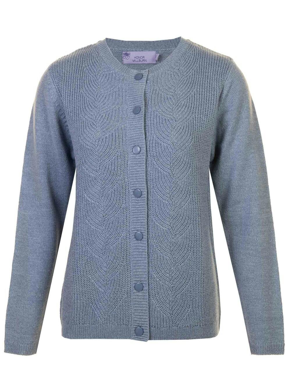Female Honor Millburn Crew Neck Cardigan | Light Blue | EWM | EWM