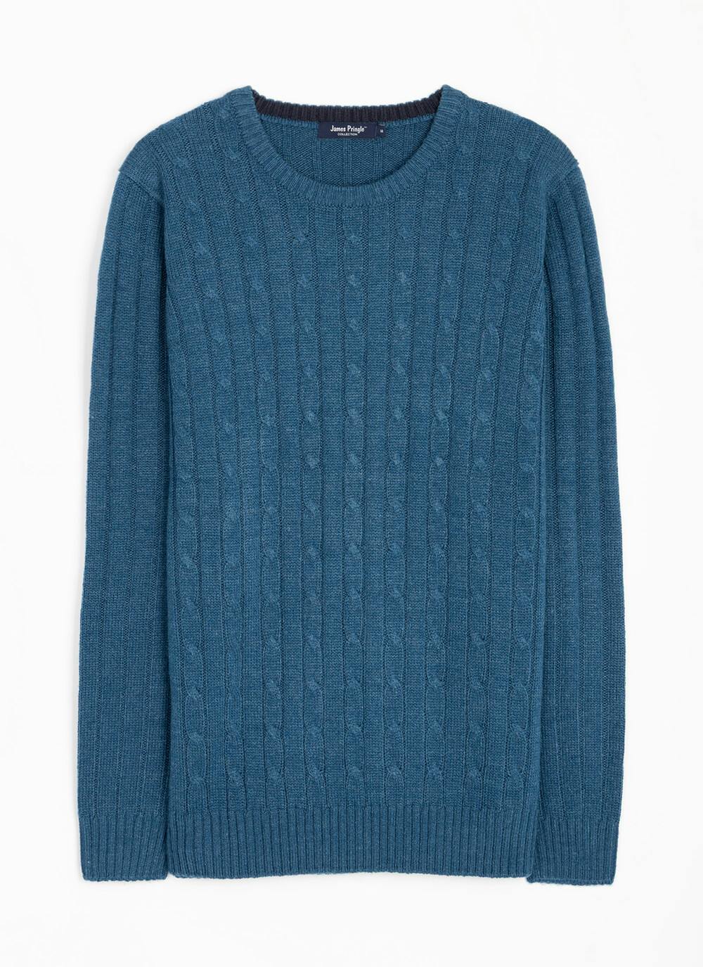 Cable Knit Crew Neck Jumper | EWM