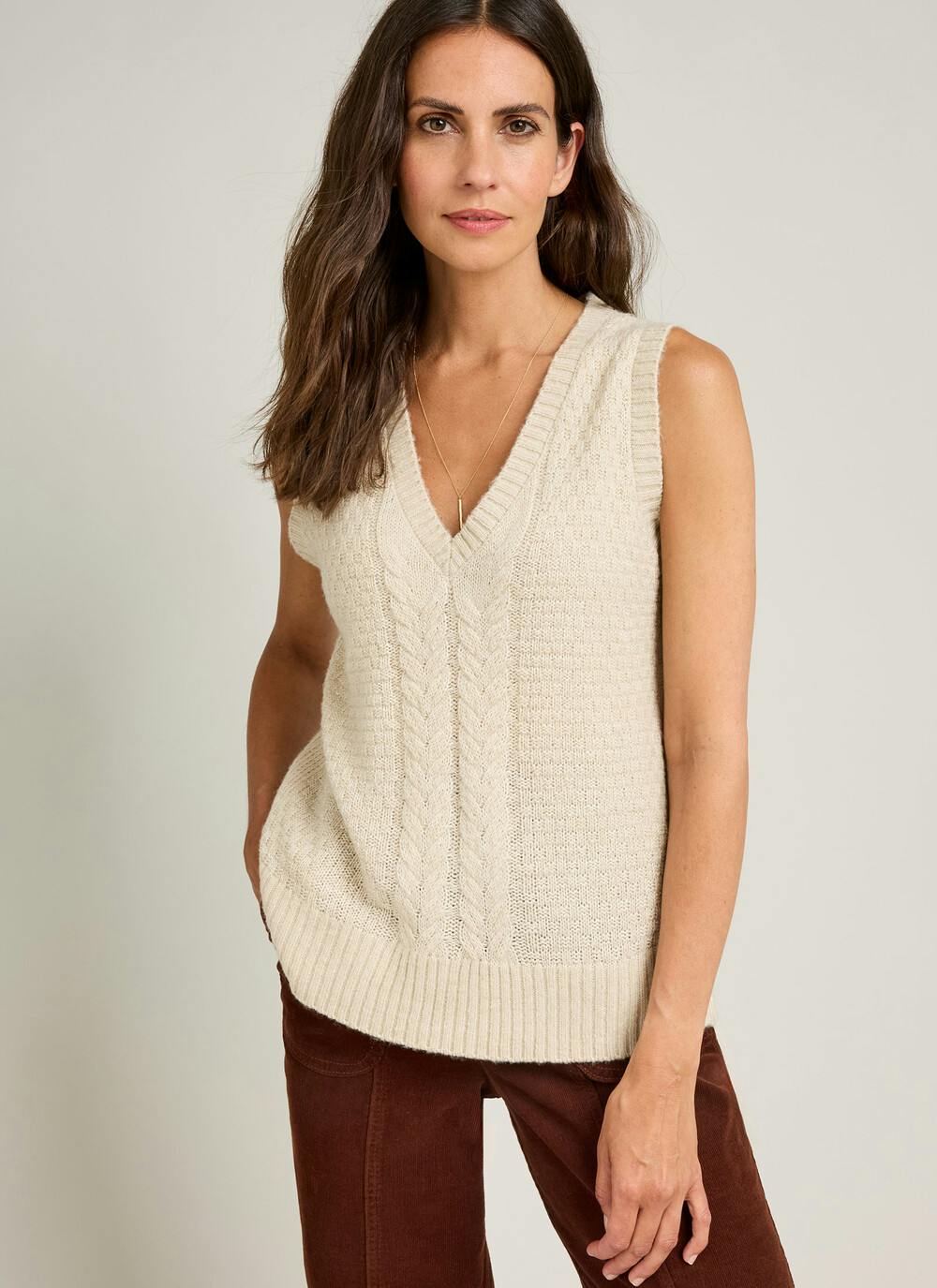 Cable Knitted Vest | EWM