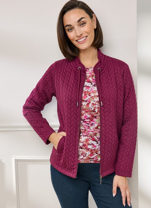 Quilted Funnel Neck Jacket | EWM
