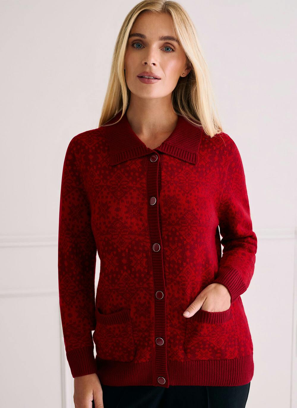Fairisle Collared Cardigan | EWM