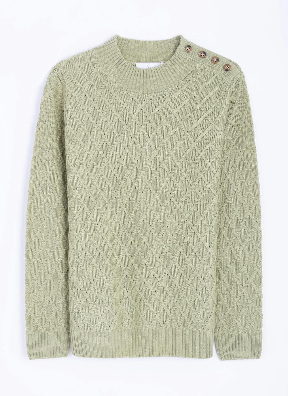 Button Detail Turtle Neck Jumper | EWM