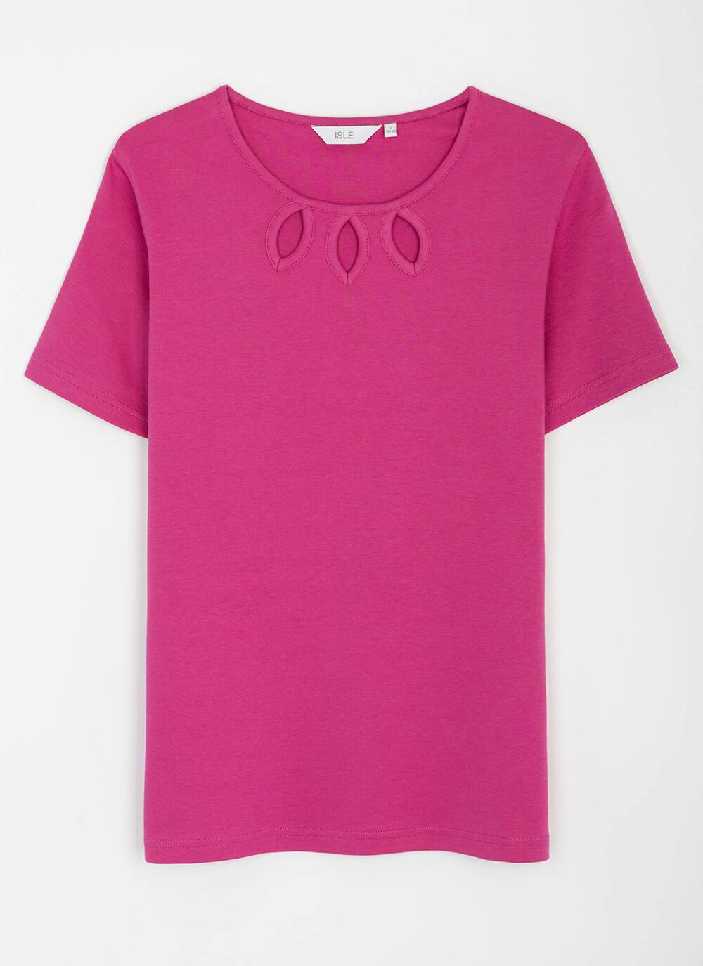 Pure Cotton Keyhole T-Shirt | EWM