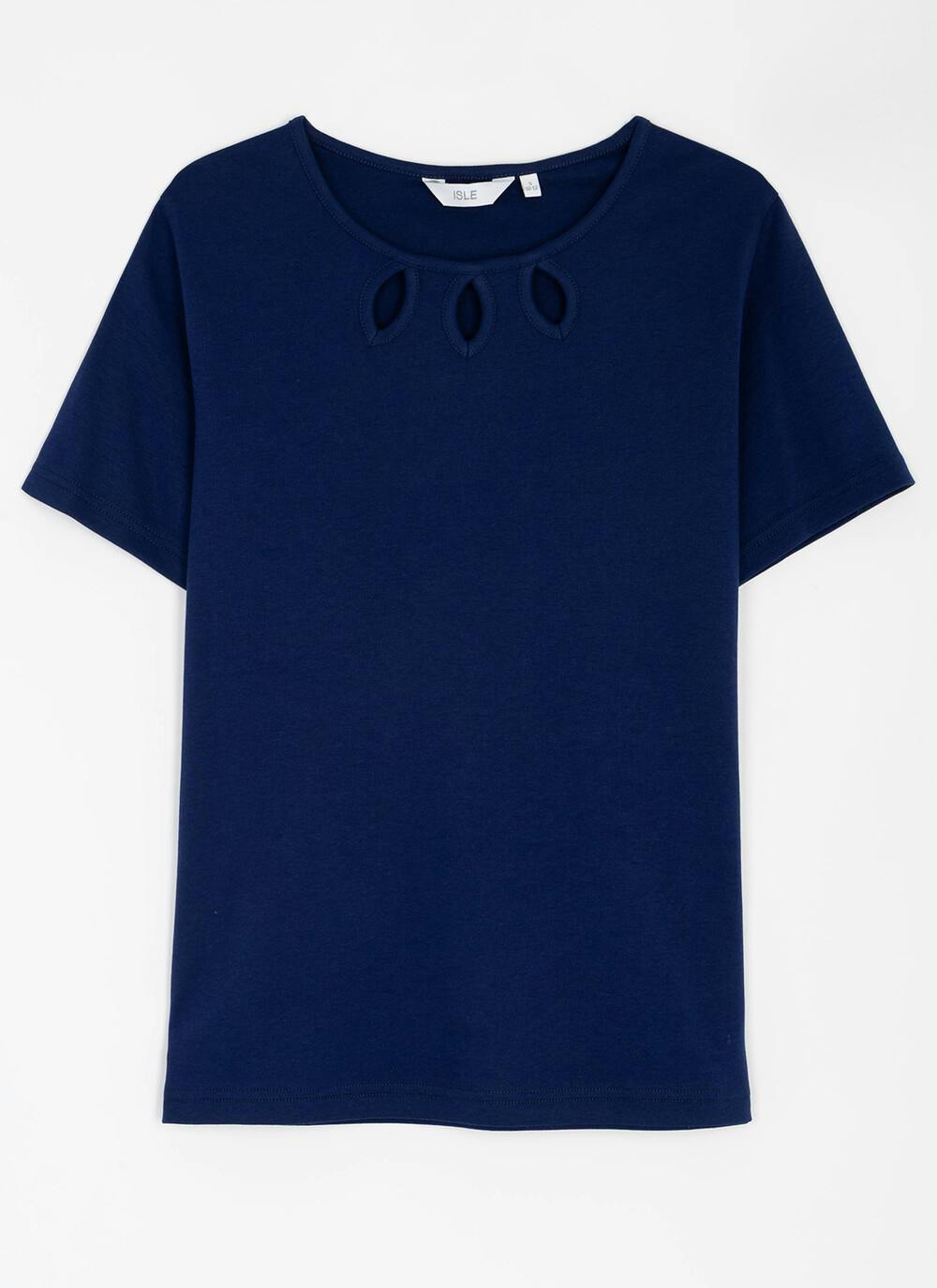 Pure Cotton Keyhole T-Shirt | EWM